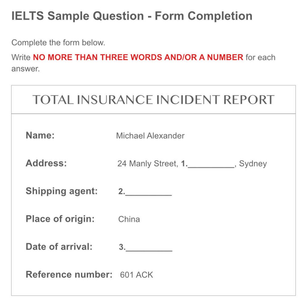 【フォーム記入問題と音源】IELTSリスニング教材と対策